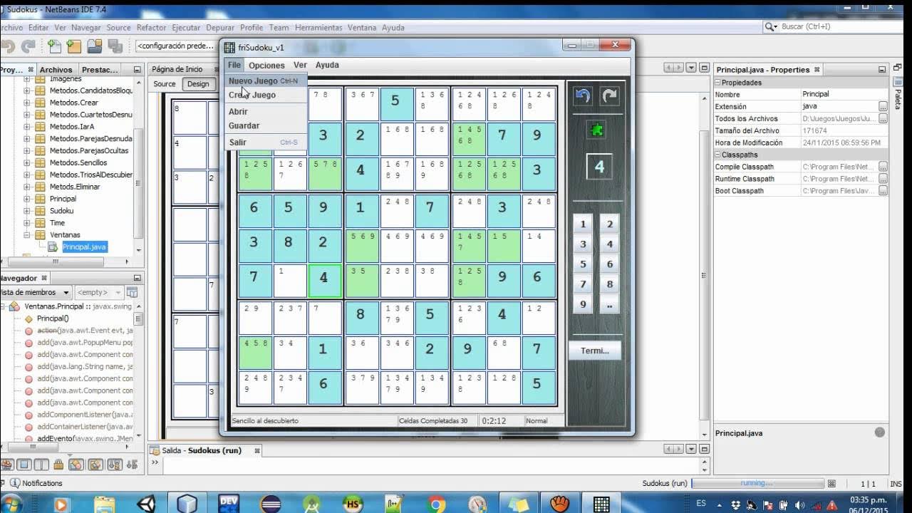 Sudoku En Java Netbeans Youtube