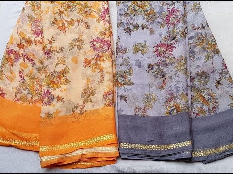 Daily Wear Pure Silk Chiffon Saree Collection || Pure Chiffon Silk Sarees Online