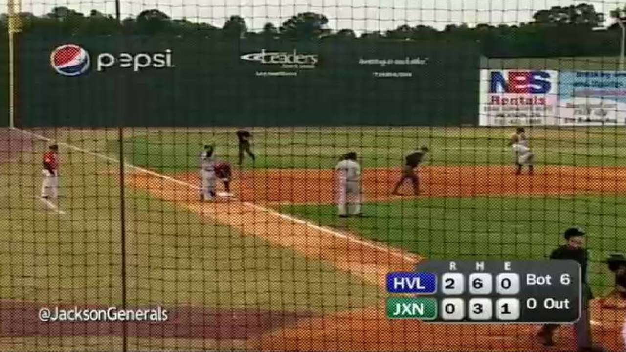 Jamal Austin triples for the Generals - YouTube
