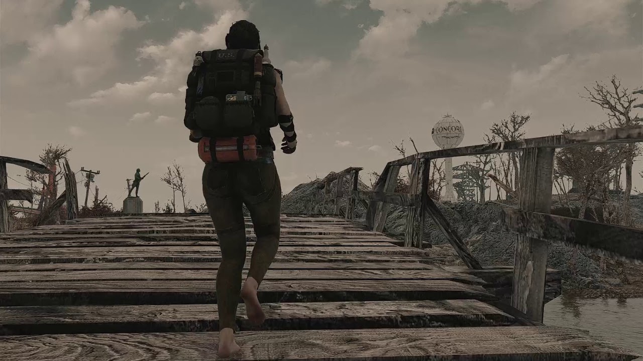 Fallout 4 Barefoot Footstep Extended showcase: wood surface - YouTube