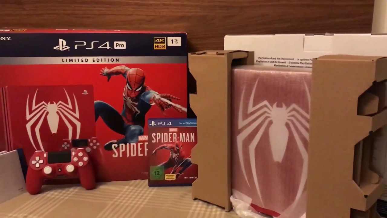Spider-Man Amazing Red PlayStation 4 Pro Limited Edition Console - YouTube