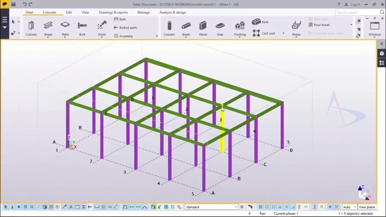 Tekla Structures 2016i-Tutorial-05_Modeling tips and tricks #tekla #steelstructure #detailing ...