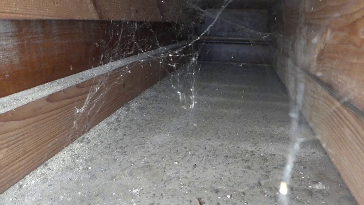 Under the closet floor is the void above the walled in stairs - YouTube