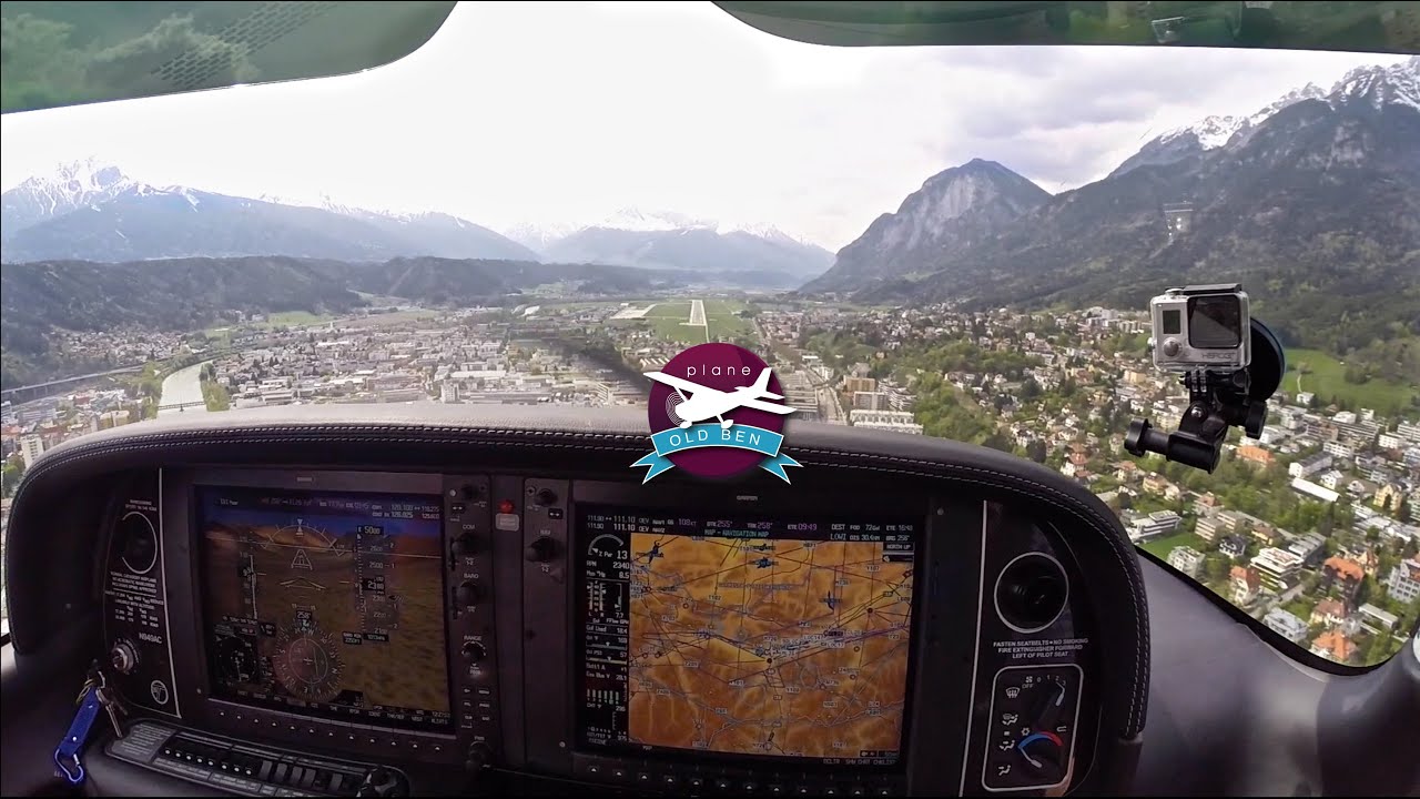 VFR Flight Vlog Cirrus SR22T - Innsbruck Airport (LOWI) Visual Approach ...