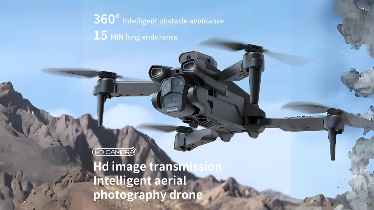 New H12 Mini Drone 8K Professinal Three Camera Wide Angle Optical Flow ...