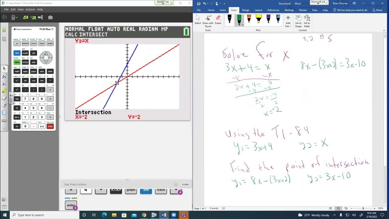 Solving Equations using the TI-84 - YouTube