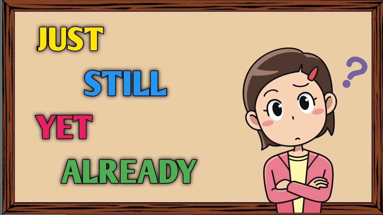 Difference between JUST, STILL, YET and ALREADY | English words ...