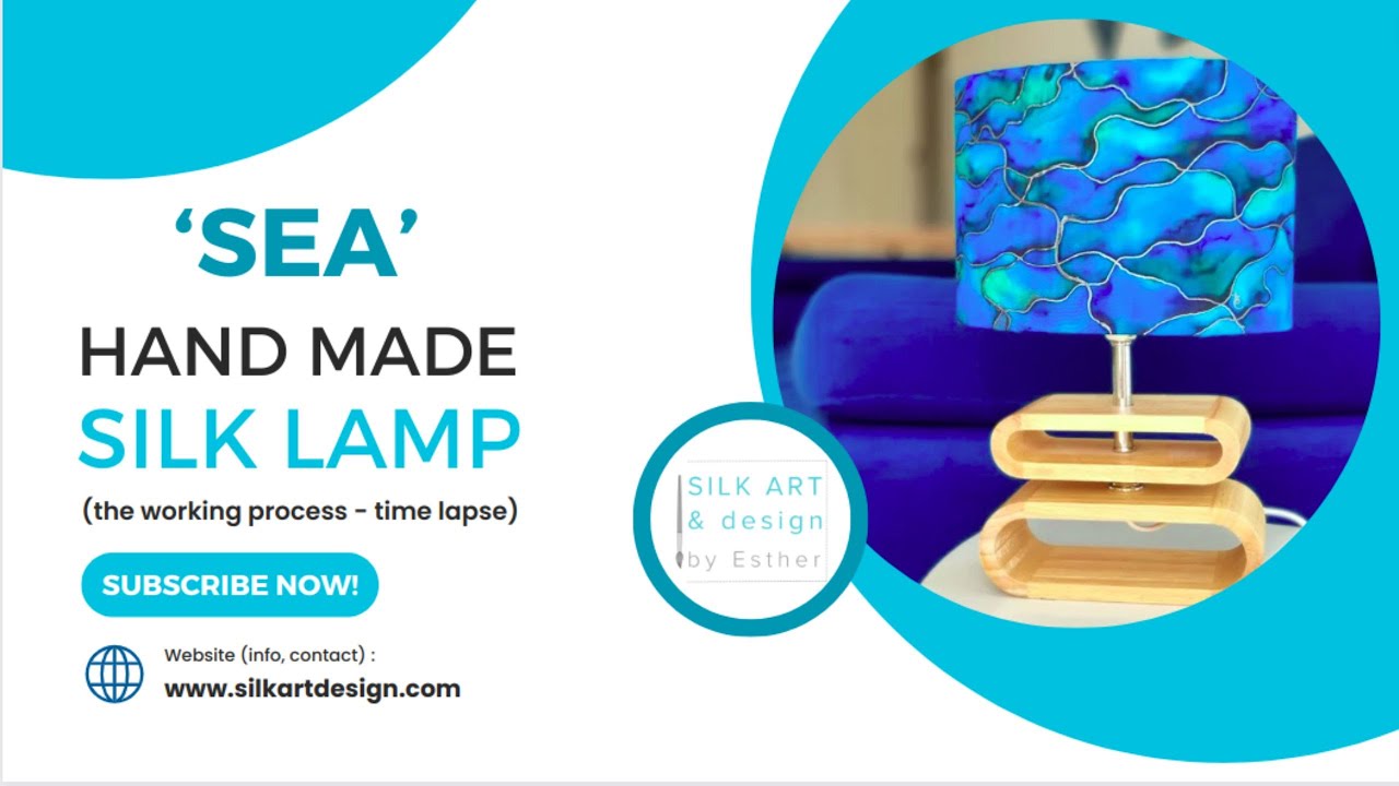 PAINTING A SILK LAMP 'SEA' (time lapse) - YouTube