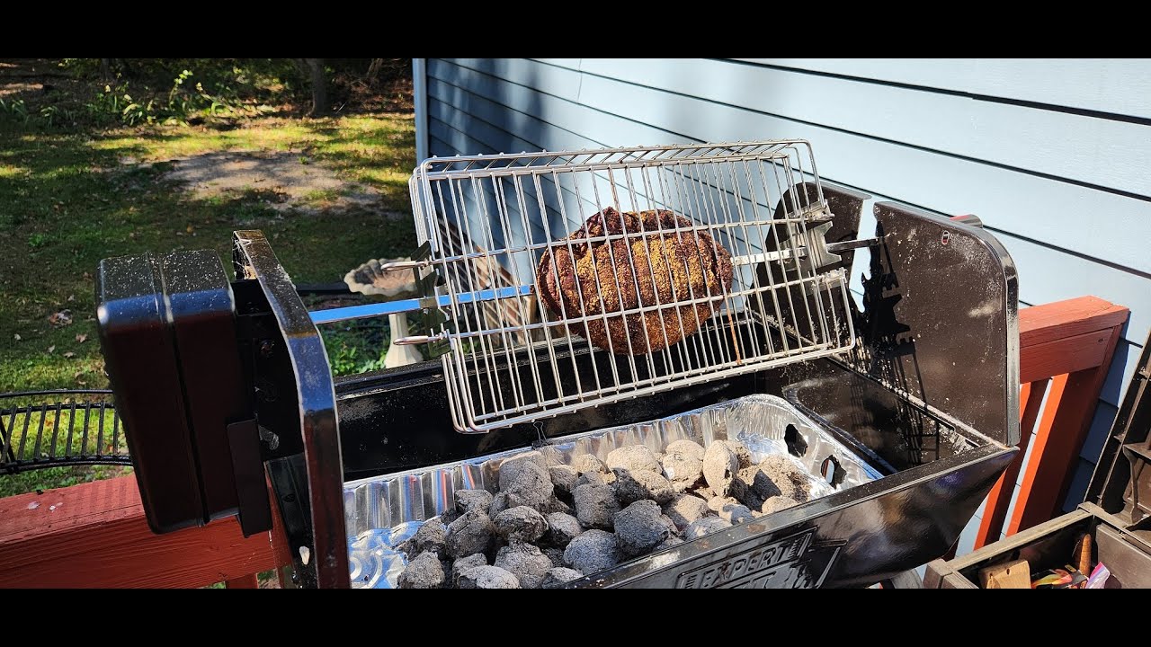 FULL RUMP EMU ON WALMART EXPERT ROTISSERIE GRILL - YouTube