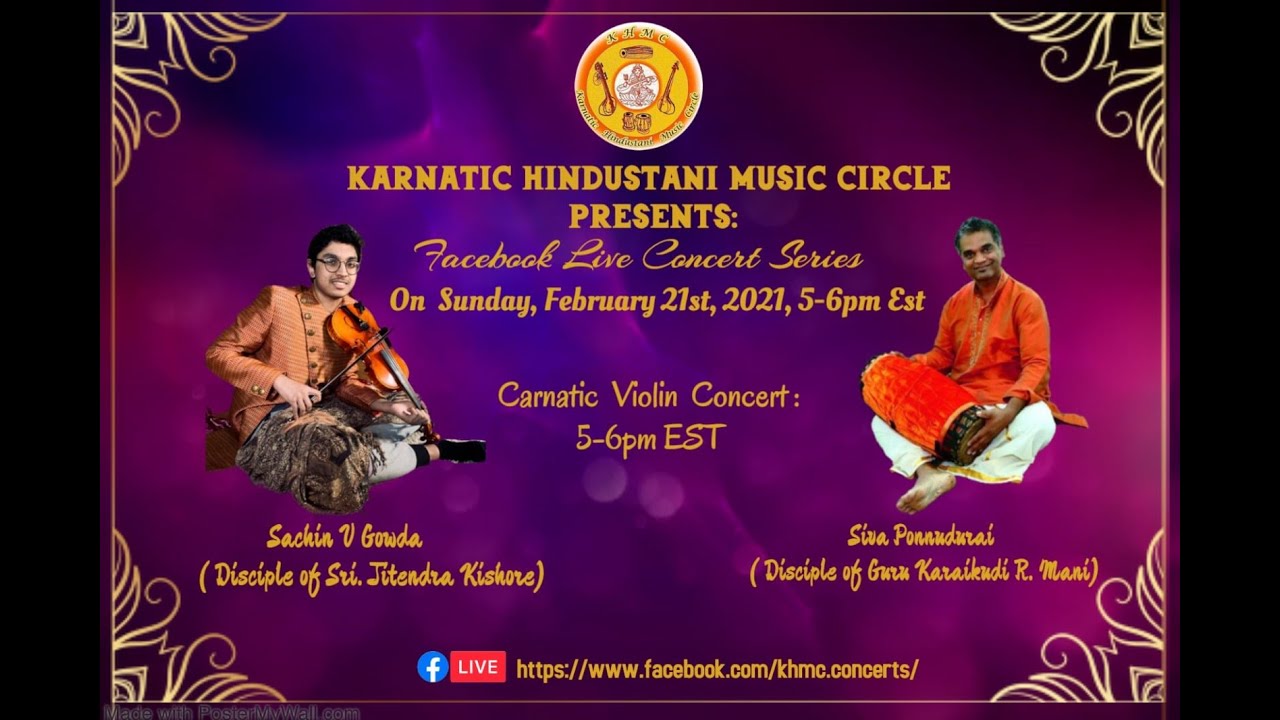 KHMC Concerts- Sachin Gowda, Siva Ponnudurai - YouTube