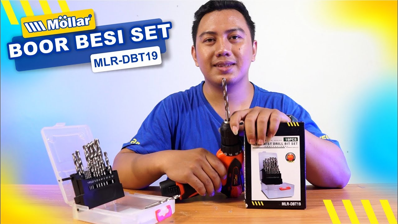 Review & Test MOLLAR Mata Bor Set Besi 19 Pcs HSS 1 mm - 10 mm - YouTube