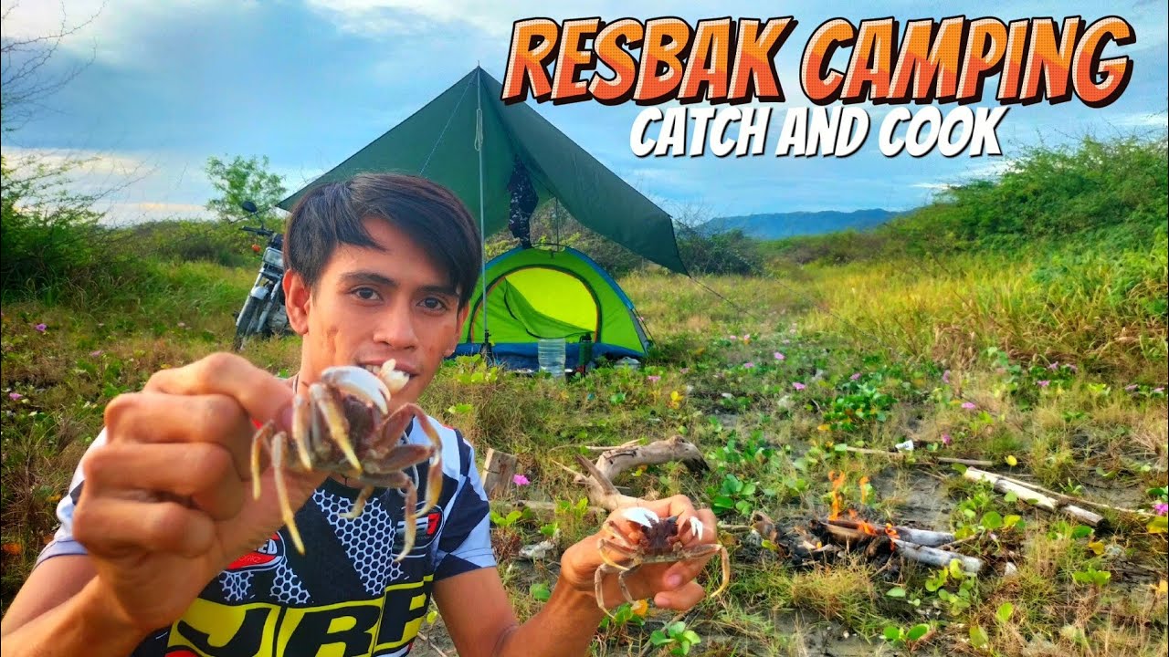 Resbak Camping at Estanza Beach Lingayen/catching and cooking ghost ...