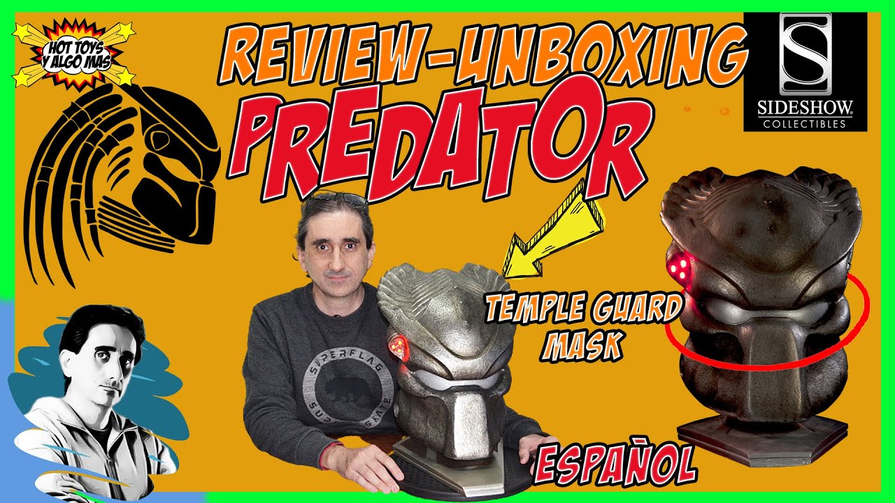PREDATOR Temple Guard Mask - Mascara SIDESHOW 1:1 - ALIEN VS DEPREDADOR ...