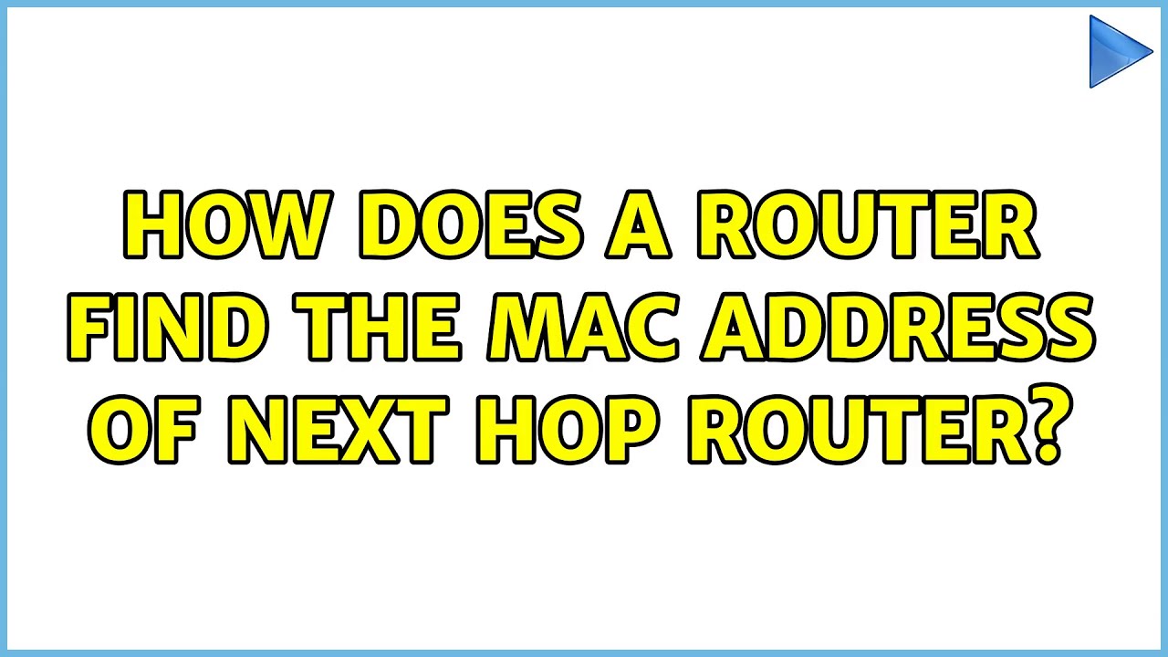 How does a router find the MAC address of next hop router? (6 Solutions ...
