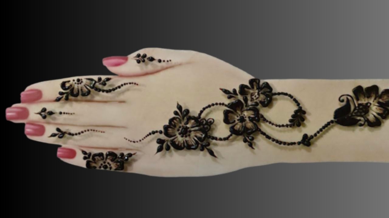Khobsorat Bail flowers Mehndi Design| stylish Bail flowers Mehndi|Easy ...