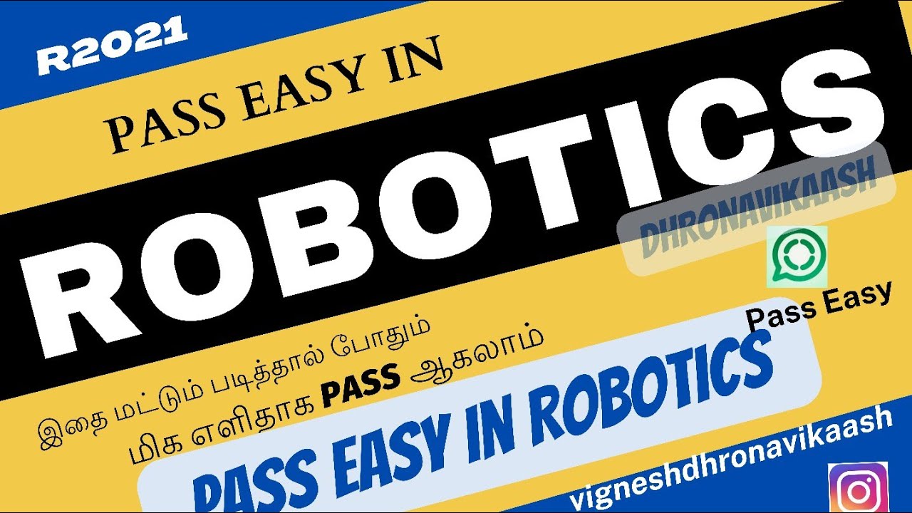 Pass Easy in Robotics | R2021 | Anna University | Autonomous ...
