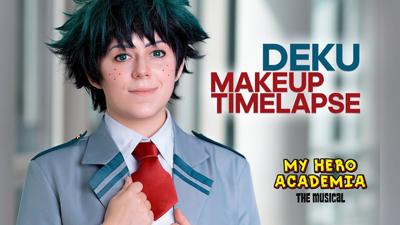 BNHA Deku cosplay makeup timelapse - YouTube