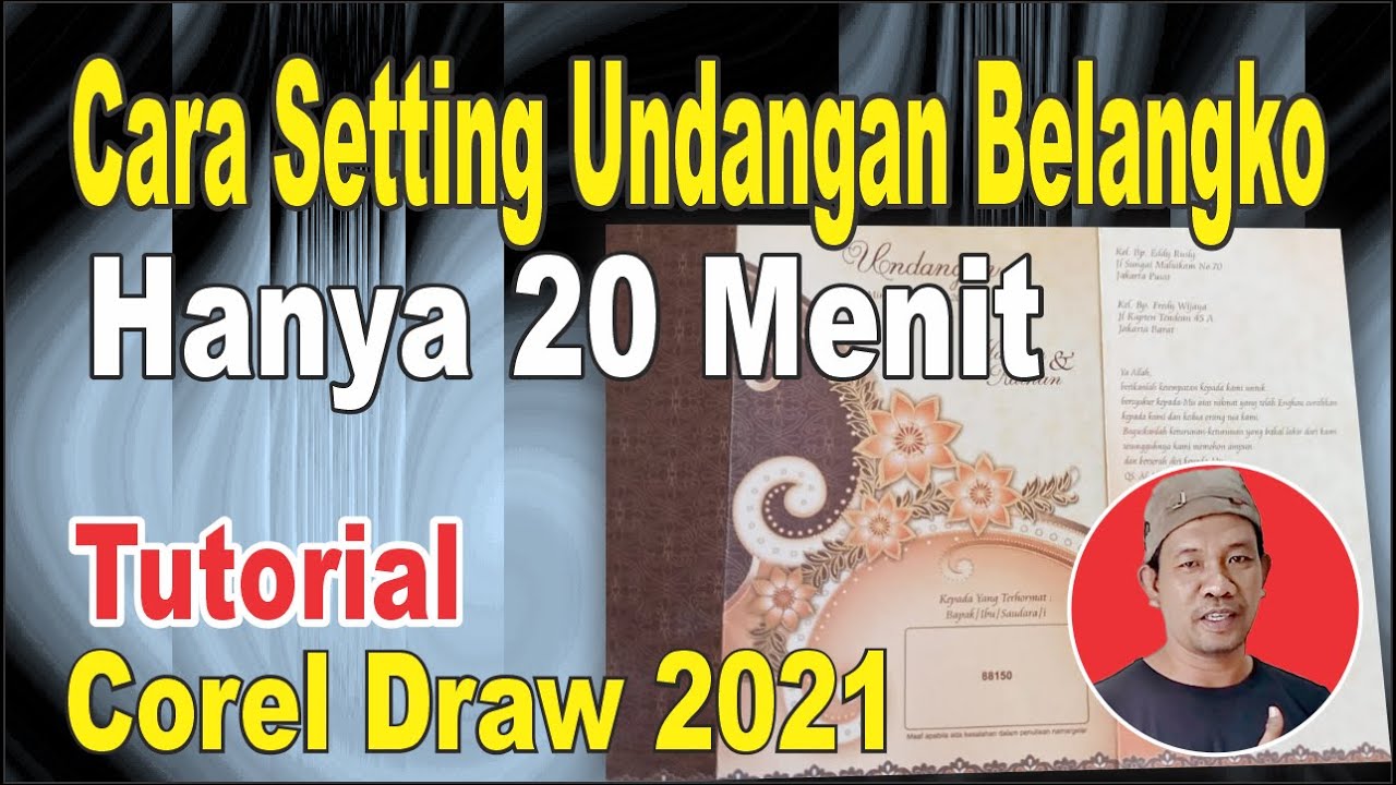 cara setting undangan belangko - YouTube