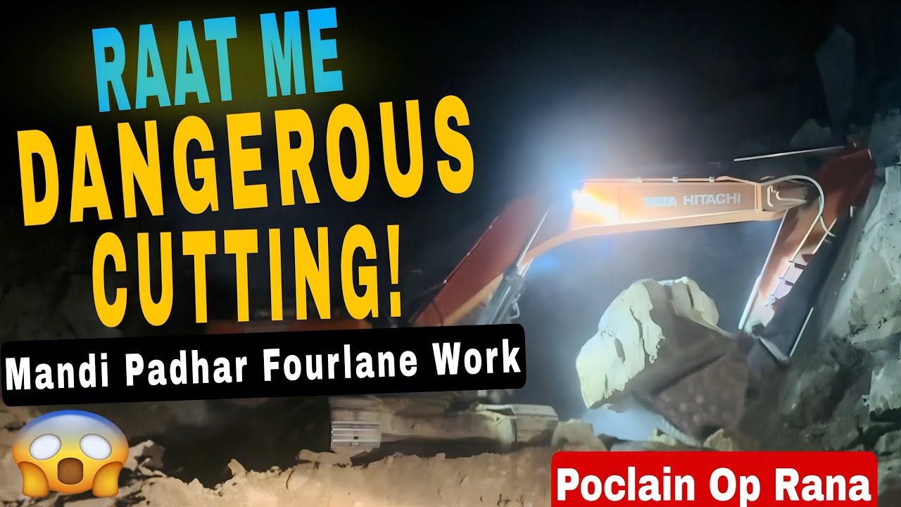 😳 Mandi Padhar Excavator Work | Tata Hitachi Fourlane Cutting Himachal ...