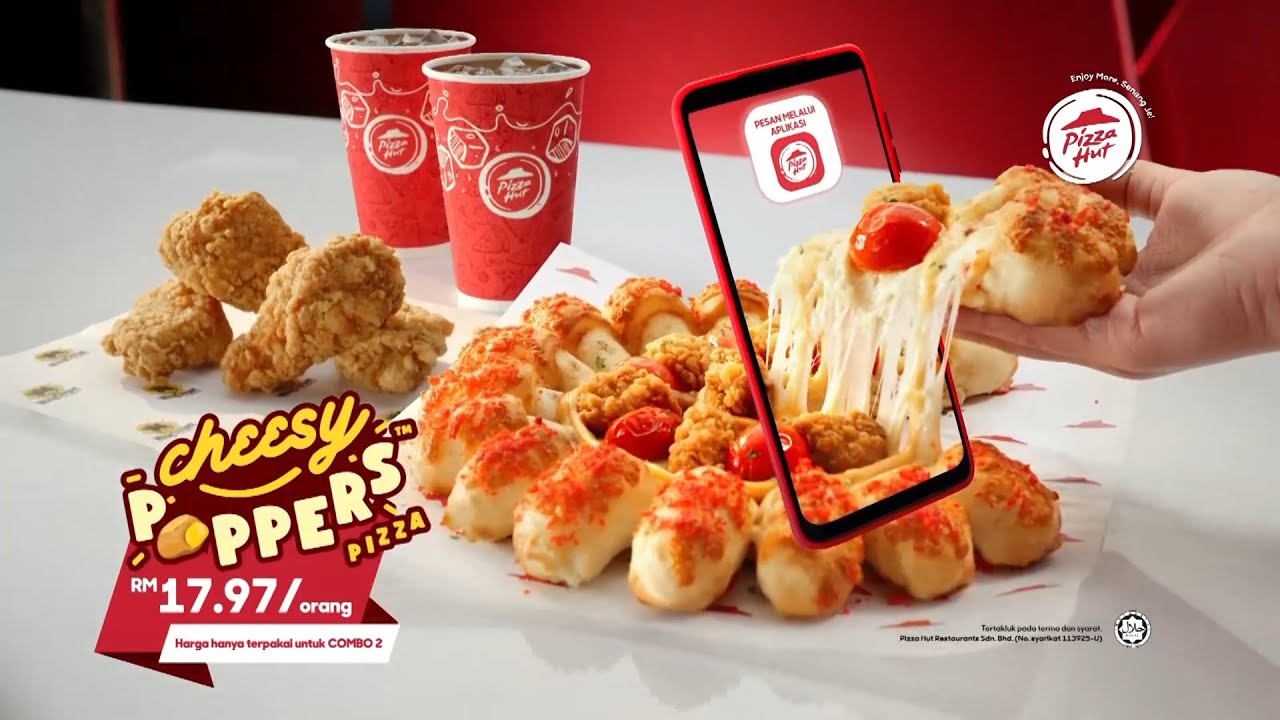 Iklan PIZZA HUT Cheesy Poppers Pizza (2022) - YouTube