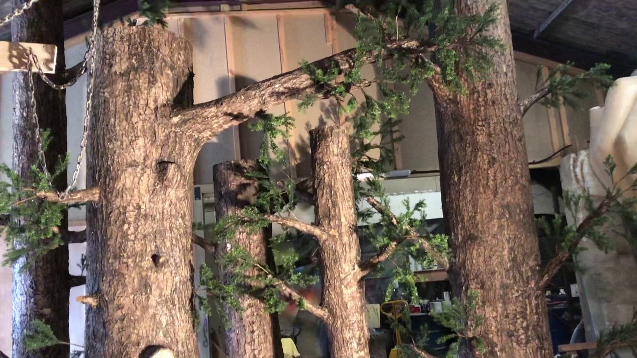 Artificial trees for theatre production - YouTube