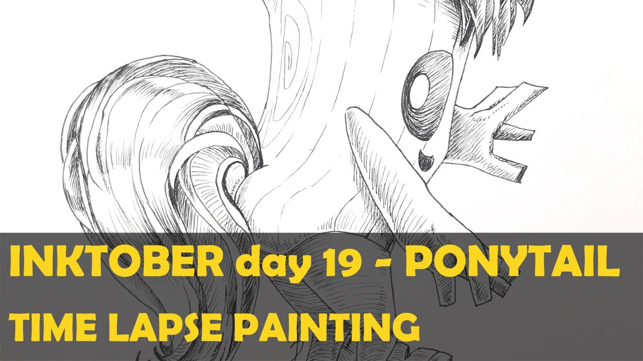 PONYTAIL INKTOBER 2022 DAY 19 - FRANKLIN SILVA - TIME LAPSE PAINTING ...