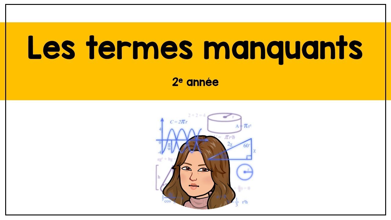 Termes manquants - addition - YouTube