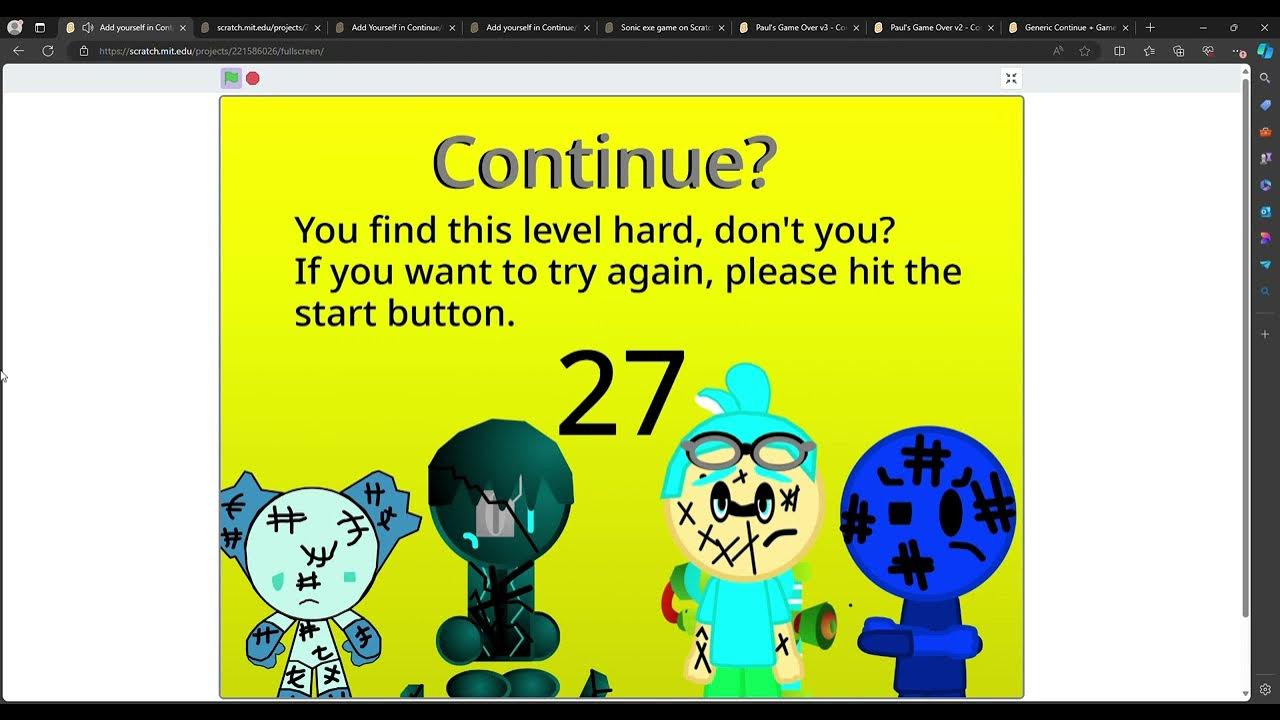 Add yourself in Continue Game Over Screen - YouTube