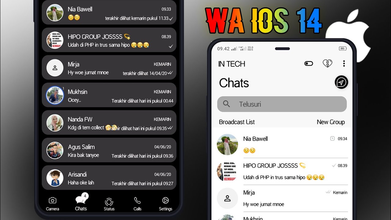 Novo WhatsApp Estilo iPhone iOS 14 in Android 2020 - YouTube