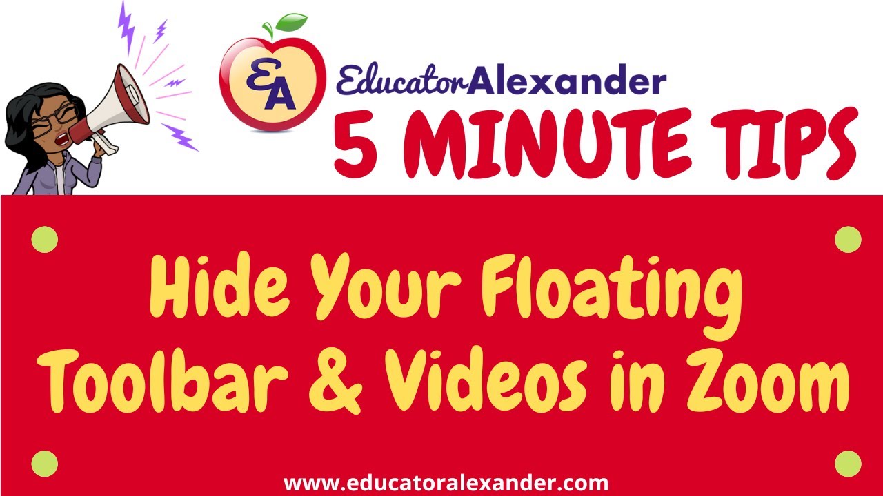 Hide Your Floating Toolbar and Videos in Zoom - YouTube