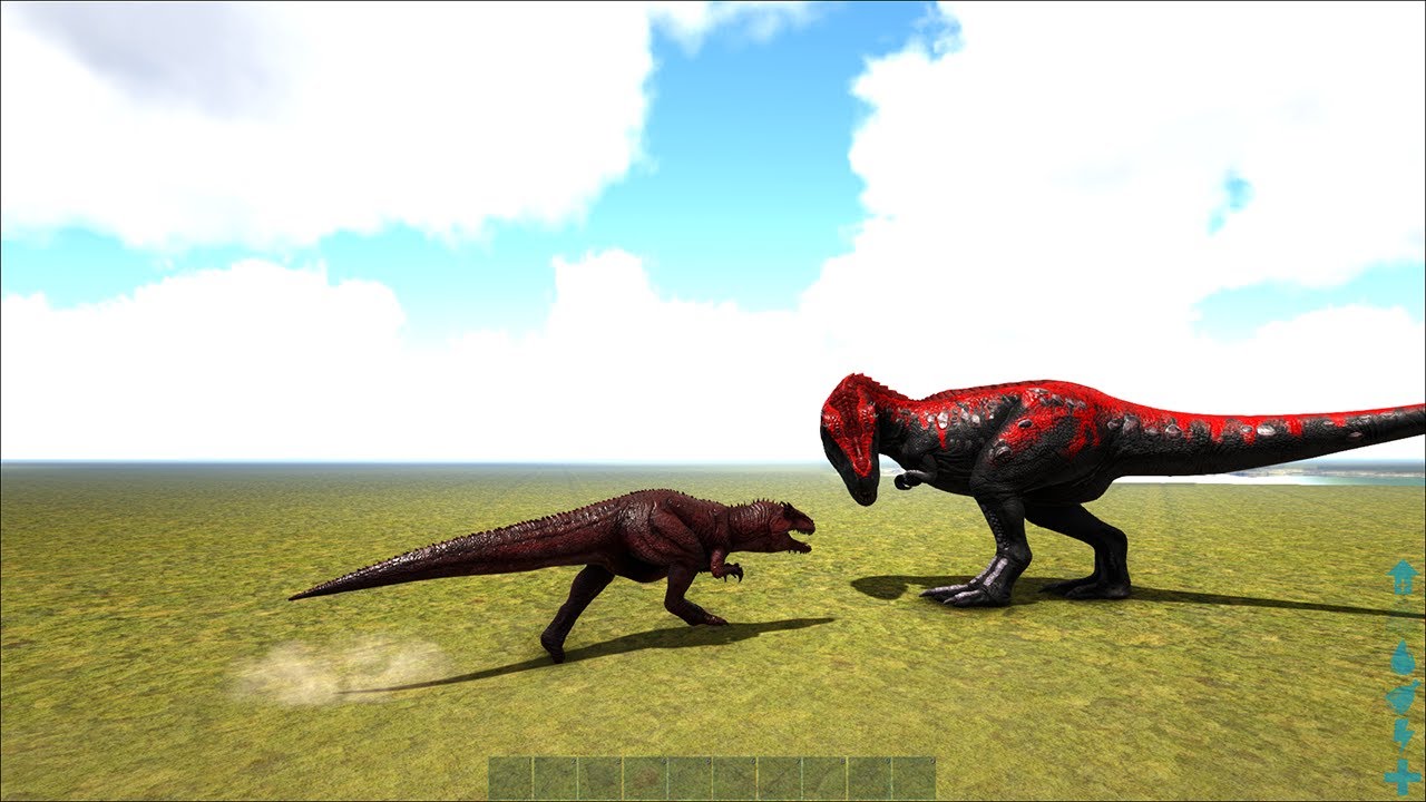 Giganotosaurus Dinosaur vs Big Boss Behemoth Rex | ARK Mod Battle - YouTube