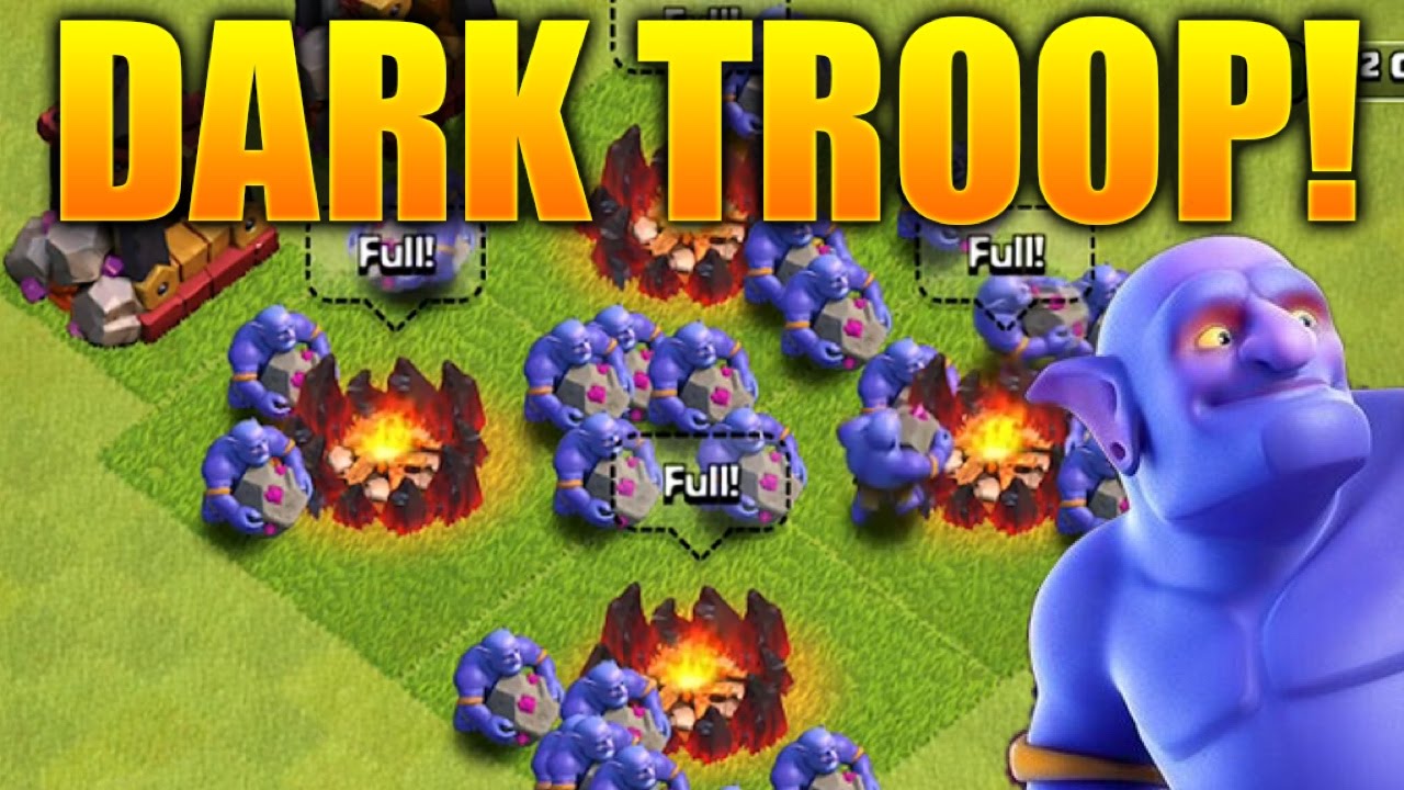 Clash of Clans - NEW DARK TROOP GAMEPLAY! "BOWLER!" Max Level 3 New ...