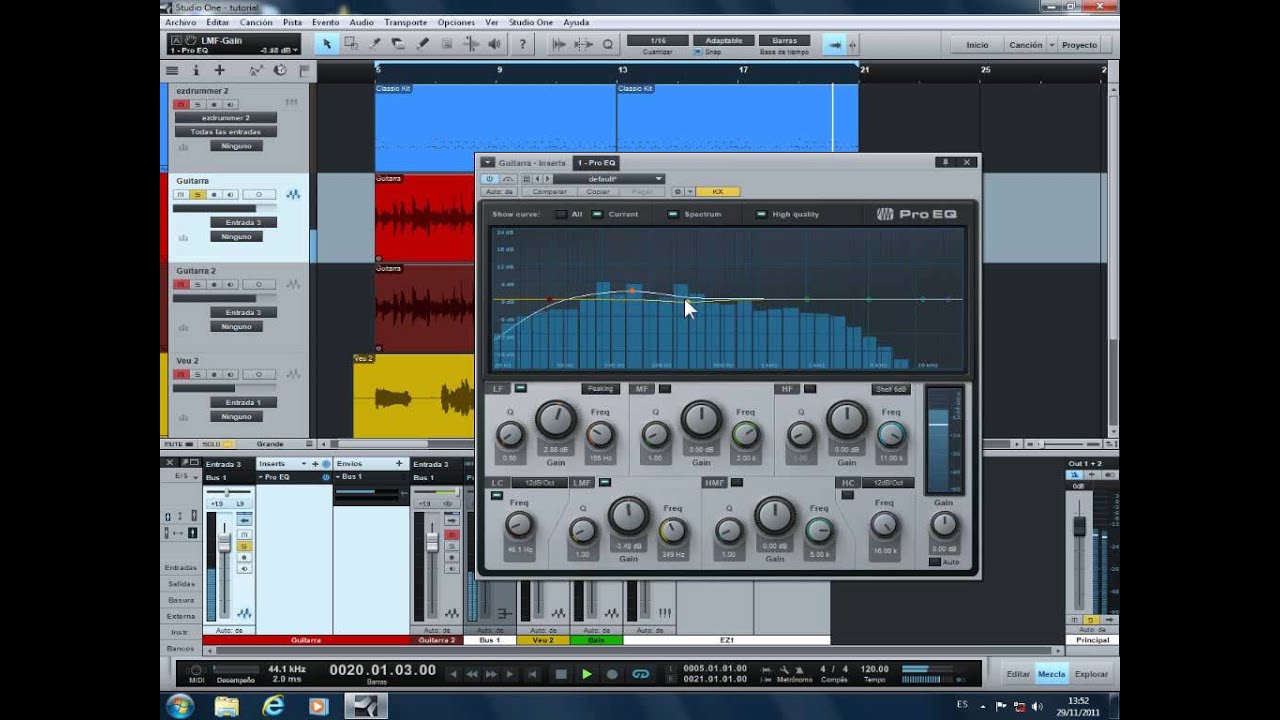 Tutorial Studio One en castellano - 10 -- Ecualizar - YouTube