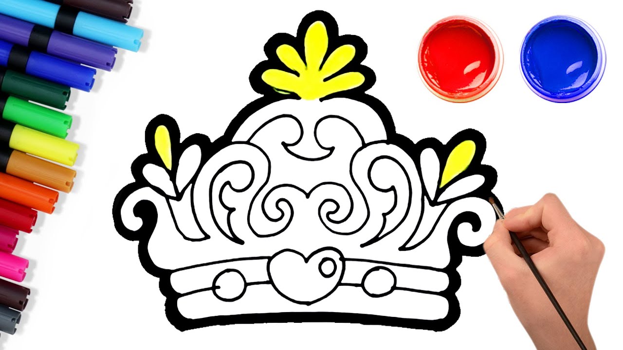 Cách vẽ vương miện | How To Draw A Crown | Vẽ dễ dàng cho trẻ em | Nghệ ...