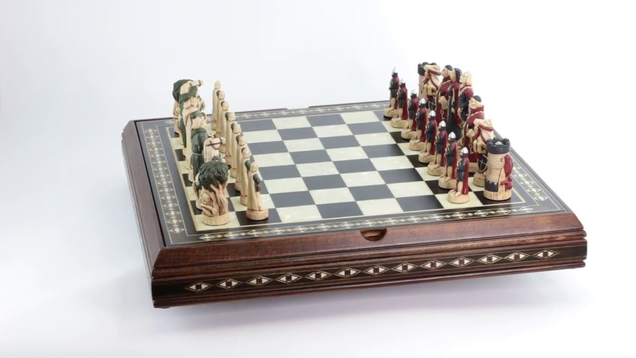Robin Hood Chess Set Hand Painted - YouTube