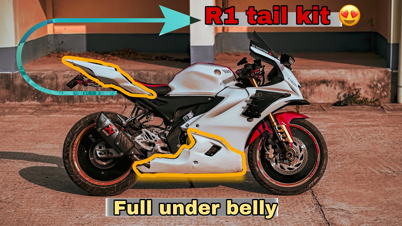R1 tail kit and under belly for yamaha r15 v4 | yamaha r15m #r15v4 # ...