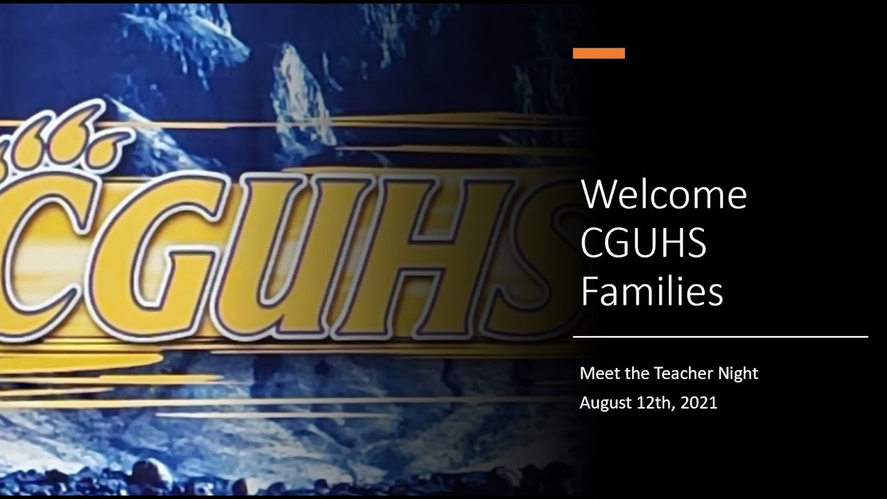 Meet the Teacher Night August 2021 - YouTube