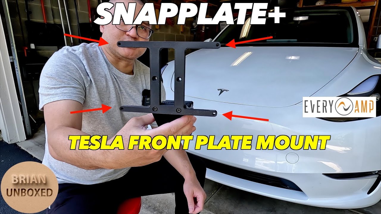 SnapPlate+ Tesla Front License Plate Mount - Review - YouTube
