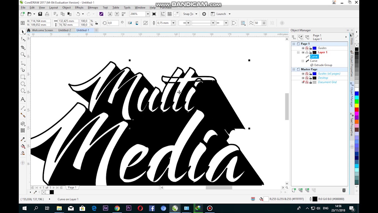 Simple! Tutorial Membuat Typography di CorelDraw 2017 - YouTube