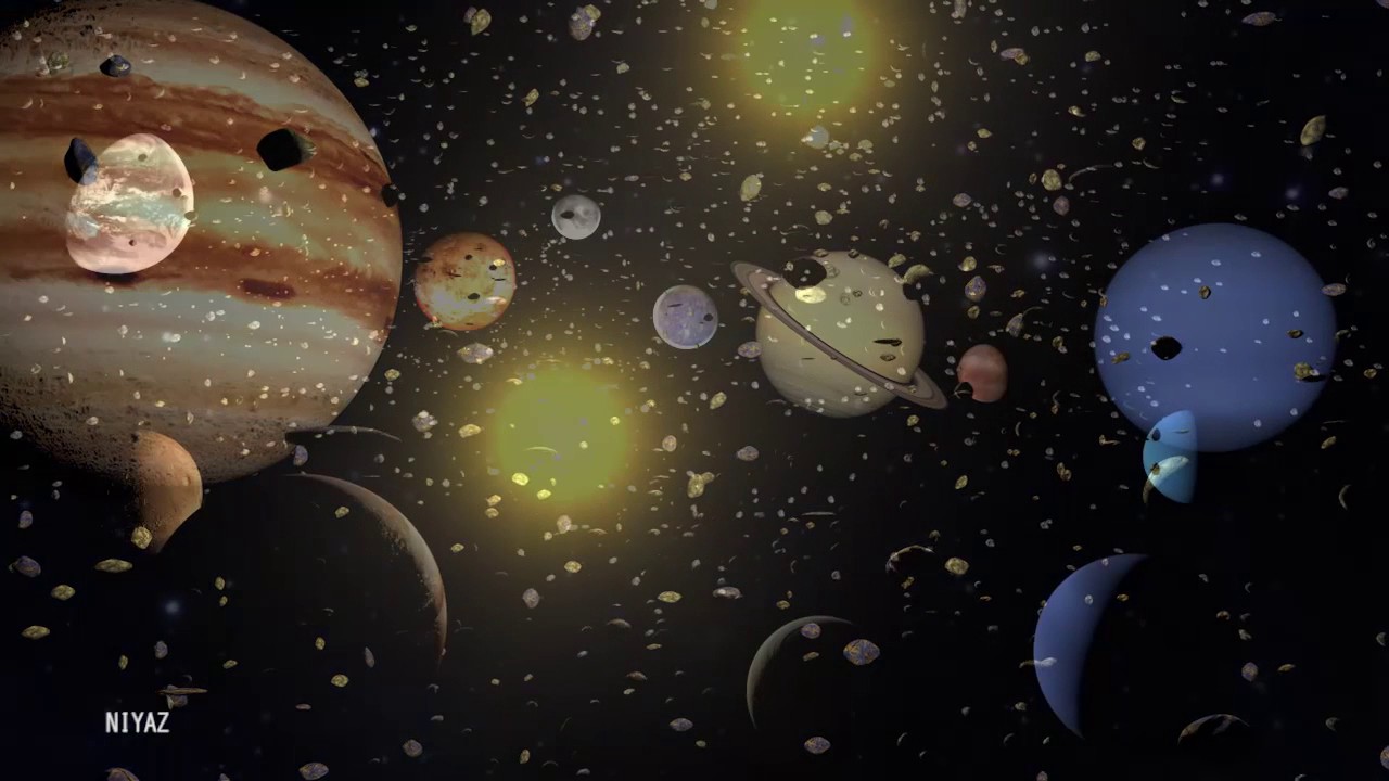 Solar system Animation, cinema4d - YouTube