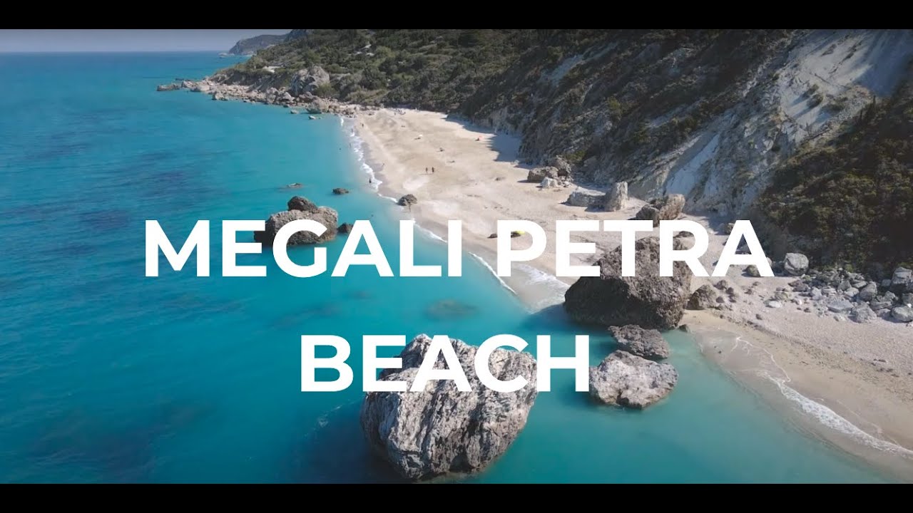 The BEST PART of the Huge Beach of Megali Petra in Lefkada. - YouTube