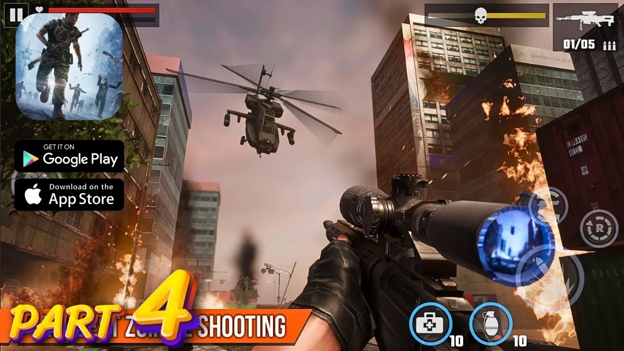 Dead Target: Zombie Games 3D: Gameplay Part 4 - New Powerful Weapons! 🔫 ...