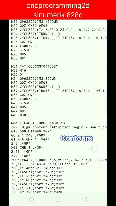 sinumerik 828d cnc programming example #shorts - YouTube