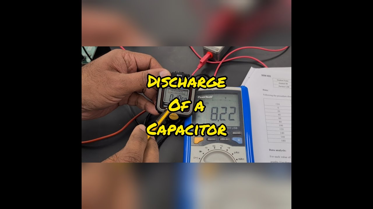 Discharge of a capacitor-Experiment - YouTube