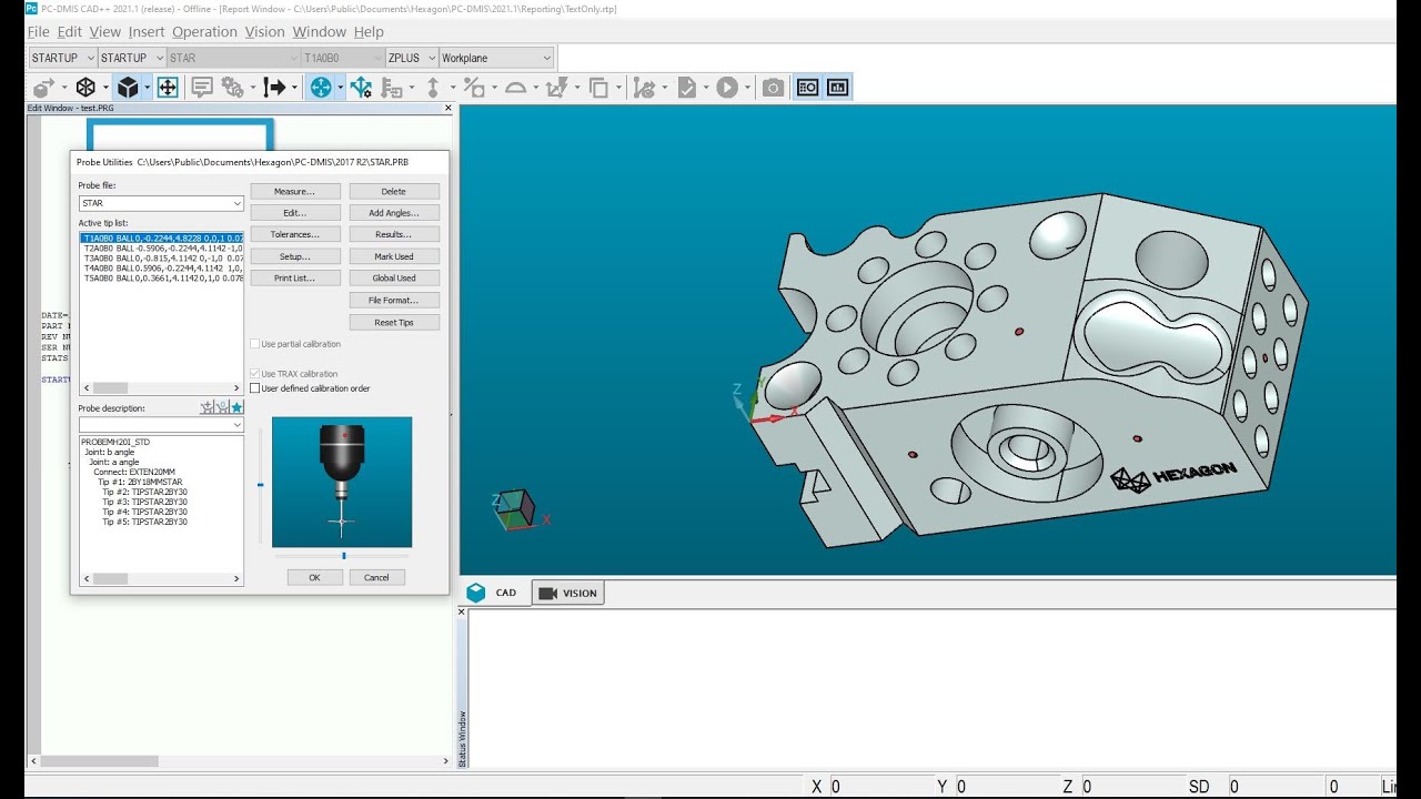 PCDMIS - Calibrating a Star Probe - YouTube