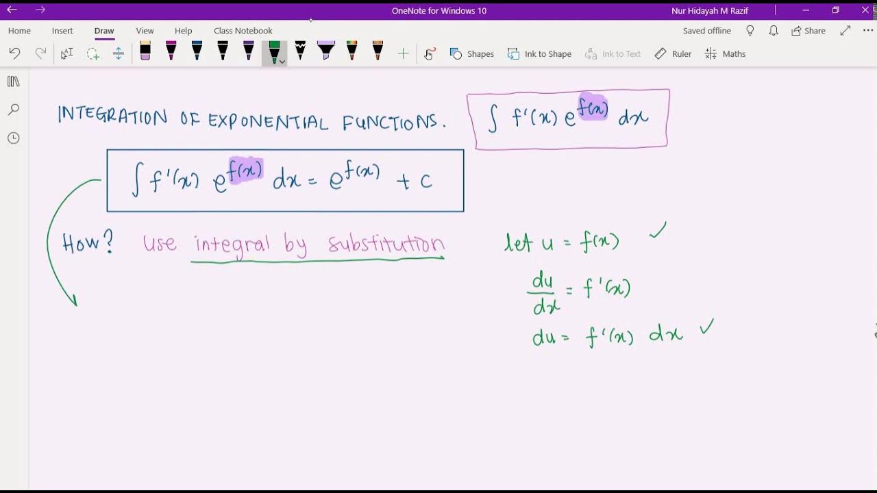 DM025 | Chapter 6 Integration of Exponential Function | Substitution - YouTube
