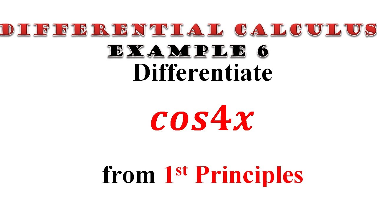 Differentiating a trigonometric function from 1st Principles - YouTube