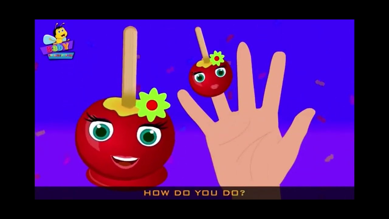 Candy Apple Finger Family Nursery Rhymes Kids - YouTube