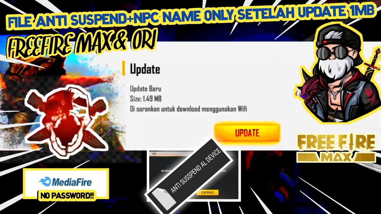 CONFIG TERBARU SETELAH UPDATE 1MB FF MAX&ORI FILE ANTI SUSPEND ⚔NPC ...