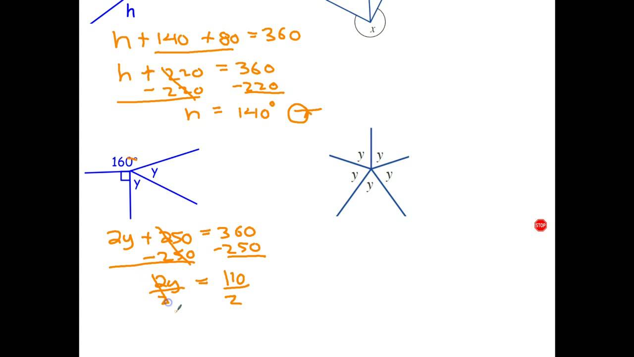 Geometry Fact #4: Angles Around a Point - YouTube